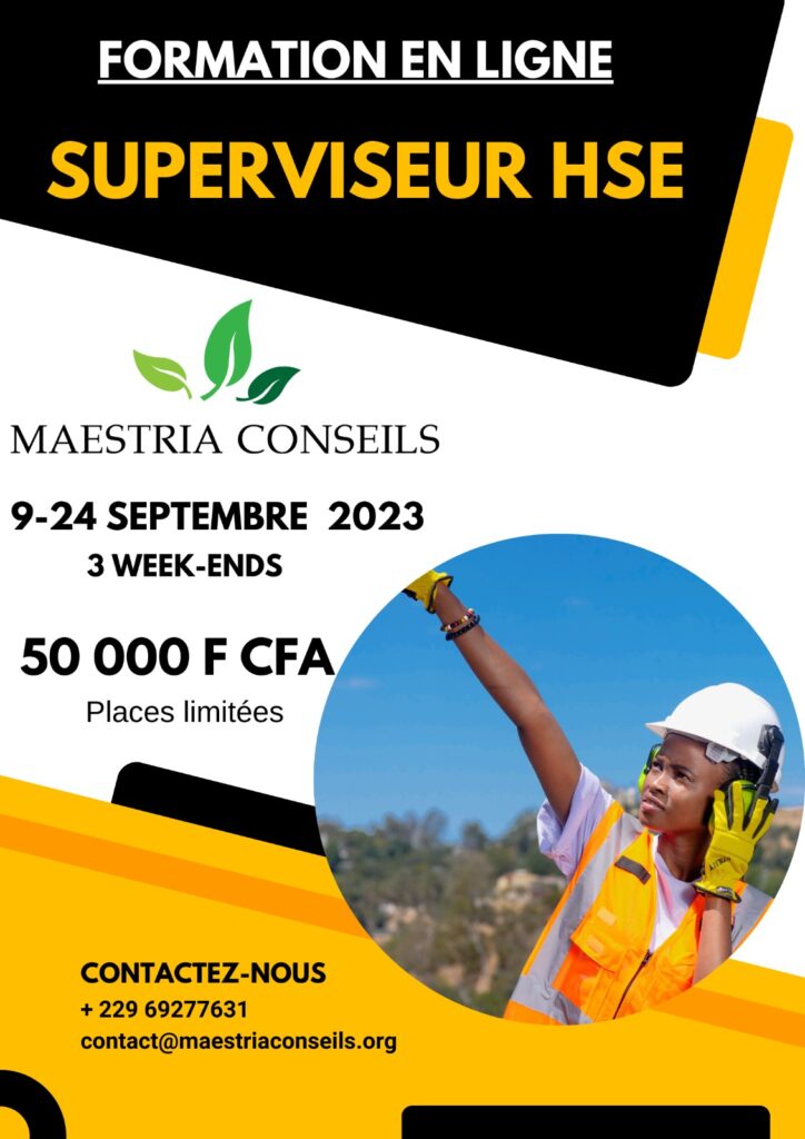 Formation en superviseur HSE – MAESTRIA CONSEILS